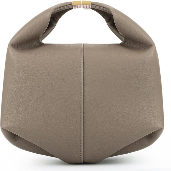 Bags | Chic Grey Vegan Faux Leather Dumpling Crossbody Bag For Women ...